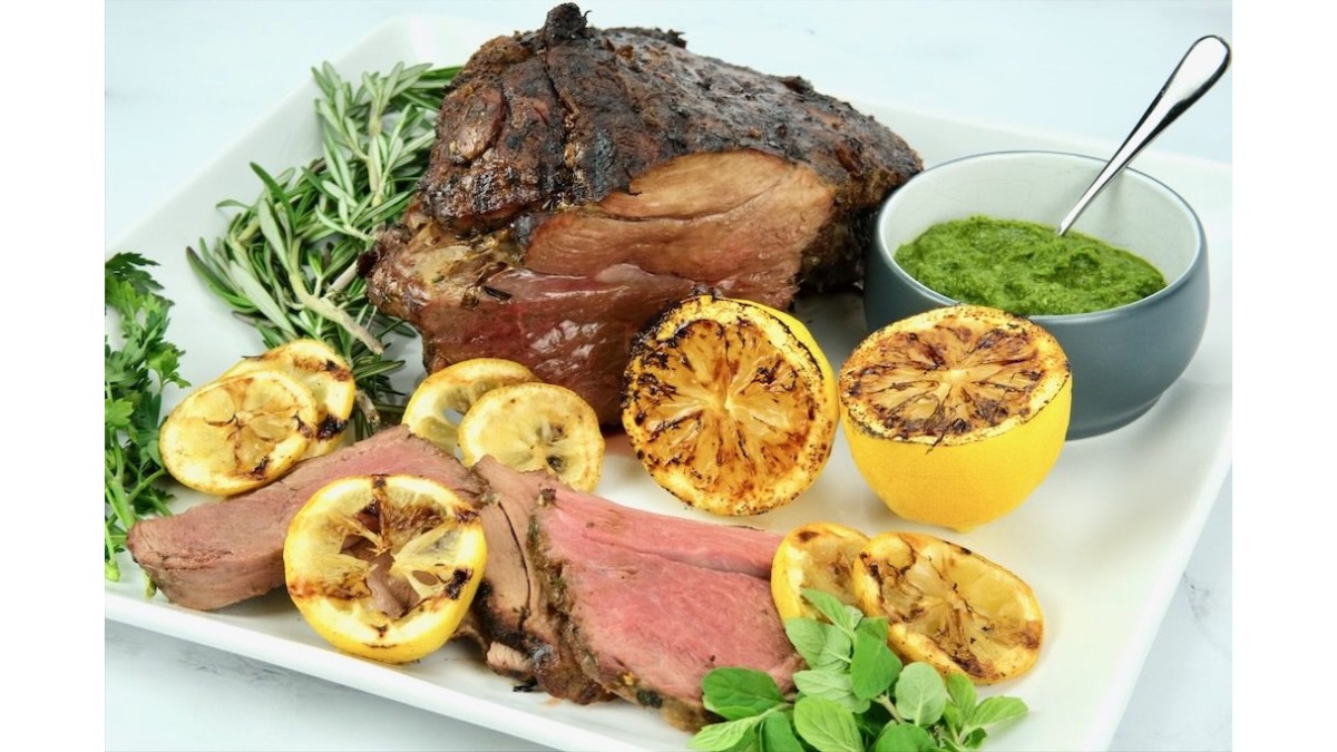 Grilled Leg of Lamb with Salsa Verde - The Eating Emporium