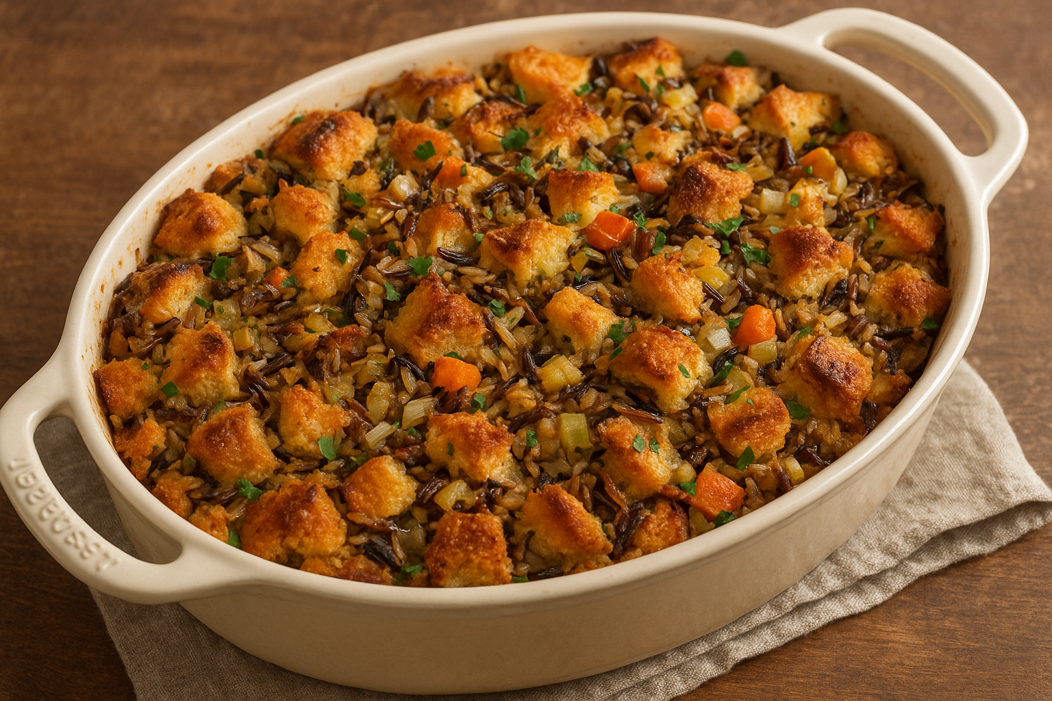 Challah and Wild Rice Stuffing - The Eating Emporium